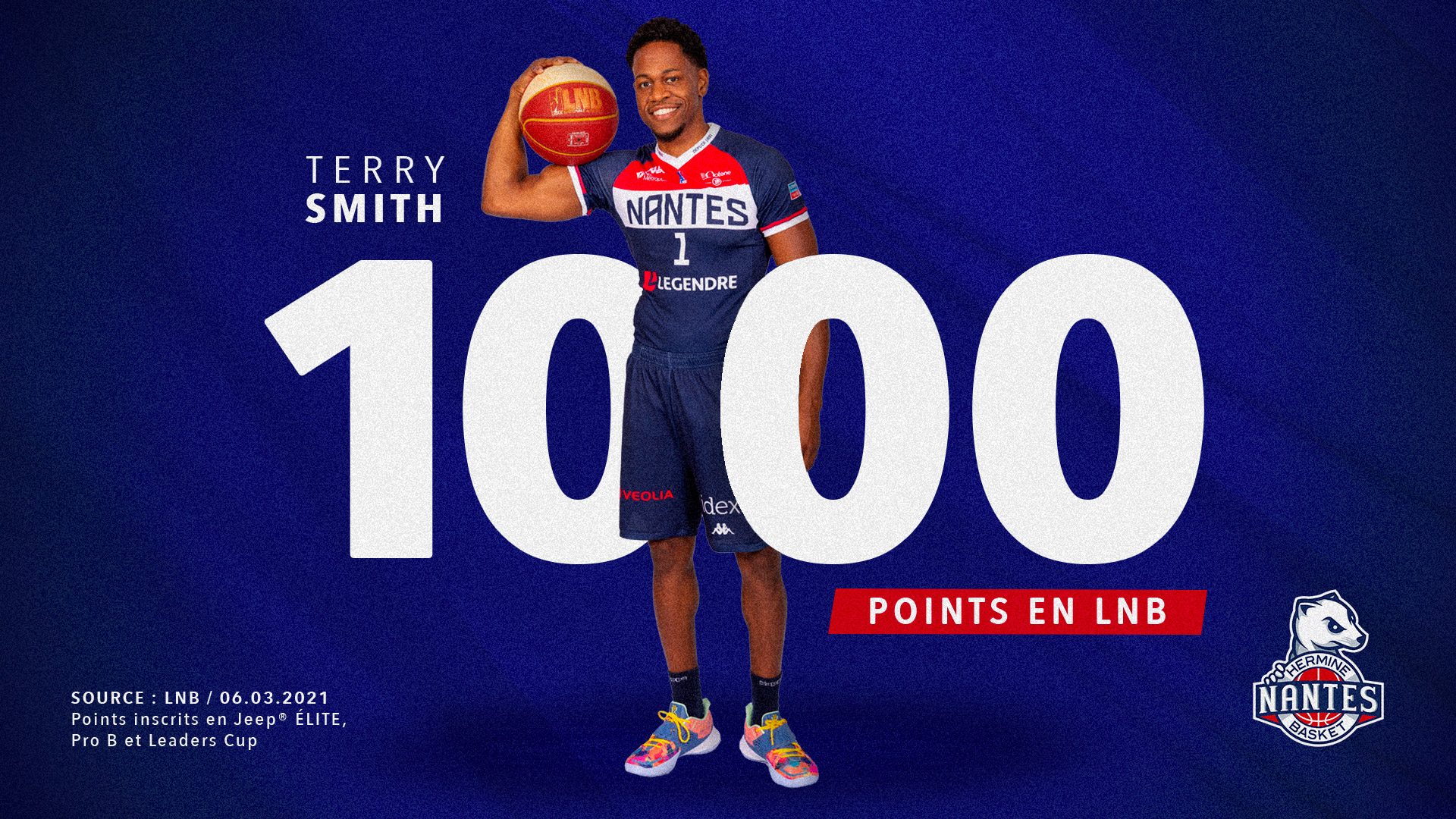 Un match "record" pour Terry Smith ! | Nantes Basket Hermine